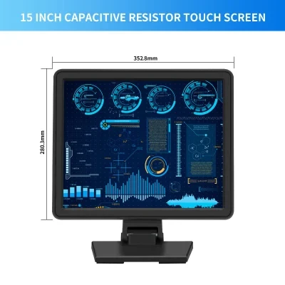 Buy 15 Inch Computer Pos Lcd Display Capacitive Touch Screen Monitor ...