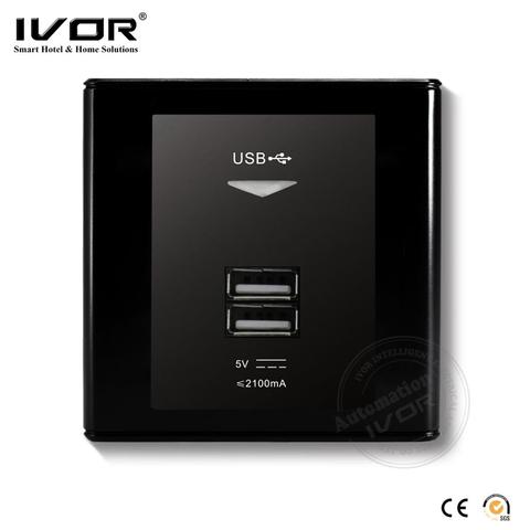 Buy 2 Gang Usb Charger Switch Wall Socket Wall Socket 220v from Ivor ...