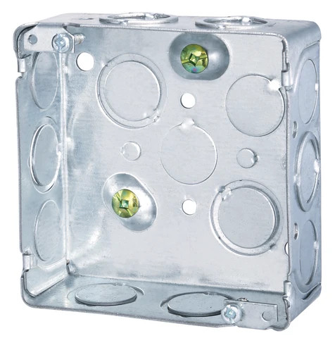 Buy 4x4 Square Conduit Junction Box Metal Wall Box With Concentric ...