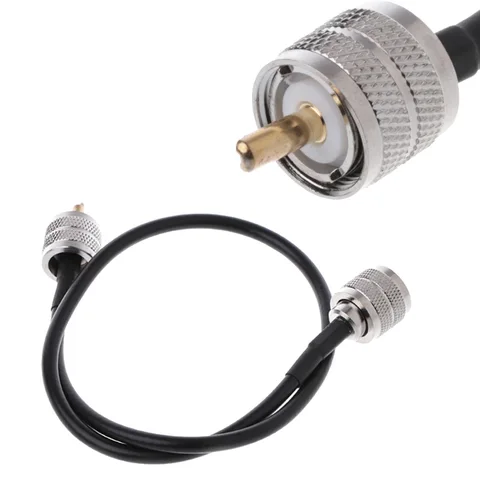 Buy Bnc Male Connectors 50 Ohm Rg58 Coaxial Cable Black Rf Coaxial Uhf Pl259 Male To Male Female ...