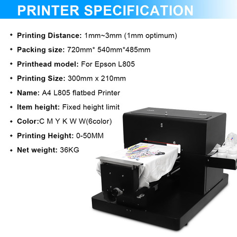 Buy Colorsun A4 Digital Direct To Garment Flatbed Printer 3d T Shirt ...