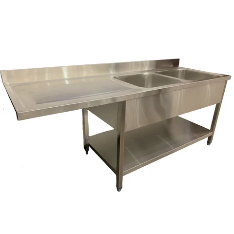 Buy Commercial Sink Table Various Size Workbench Panel Table Stainless ...