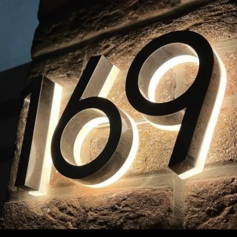 Buy Custom Door Number Stainless Steel Gold Letters 3d Room Door Number ...