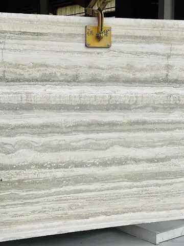 Buy Decorative Natural Blue Grey Travertine Slabs Interior Stone Wall ...