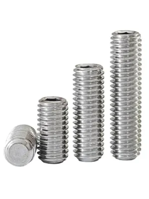 Buy Din913 304 Stainless Steel Allen Head Hex Hexagon Socket Flat Point Set Screw End Grub ...