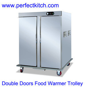 Buy Double Doors Electric Food Warmer Trolley /hospital Food Warming ...