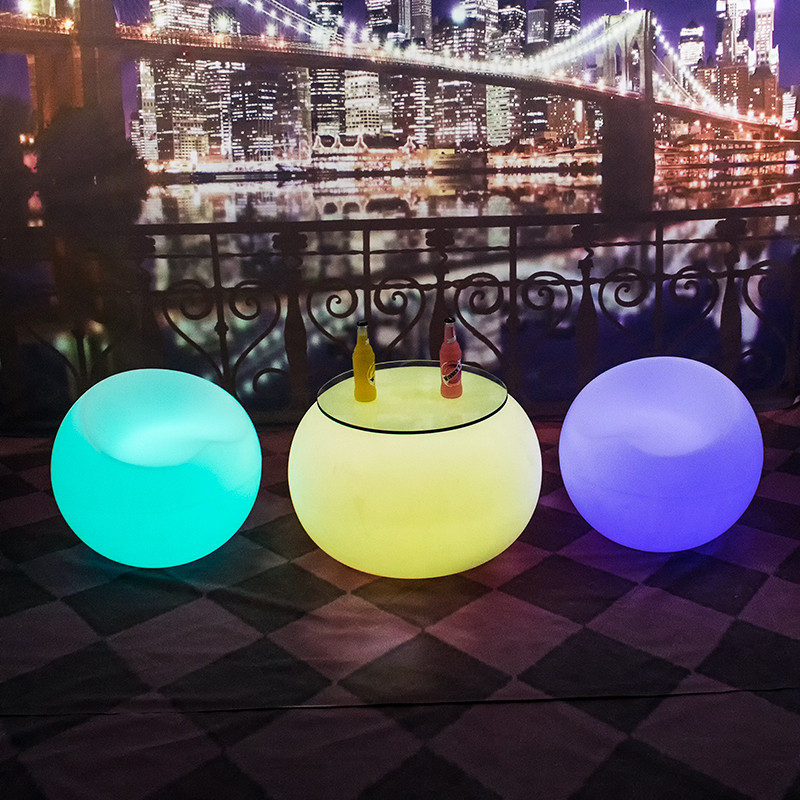 Buy Illuminated Led Bar Table Led Furniture Dining Bar Table Light Up ...