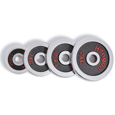 Buy Large Hole Electroplating Barbell Plates Men Gym Fitness 5kg 10kg ...