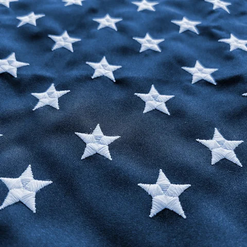 Buy Luxury Made Embroidered United State Of American Flag With Brass ...