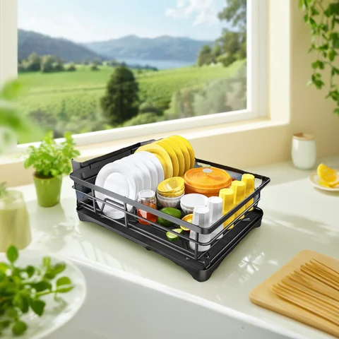 Buy New Design Luxury Restaurant Drying Dish Roll Rack Single-tier ...