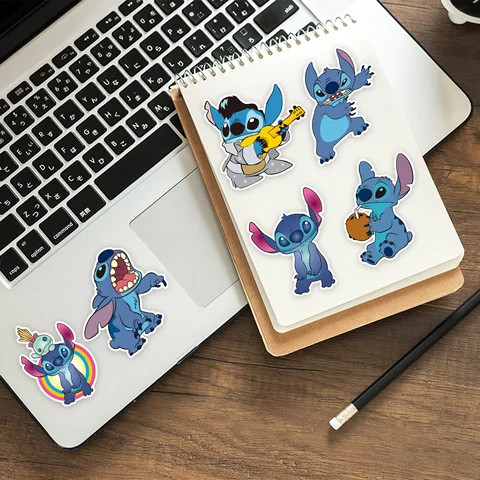 Buy 50pcs Stitch Cartoon Label Paste Sticker For Children Table Book ...
