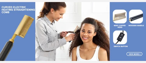 Buy Pure Copper Electrothermal Comb Straightening Comb Roll Straight ...