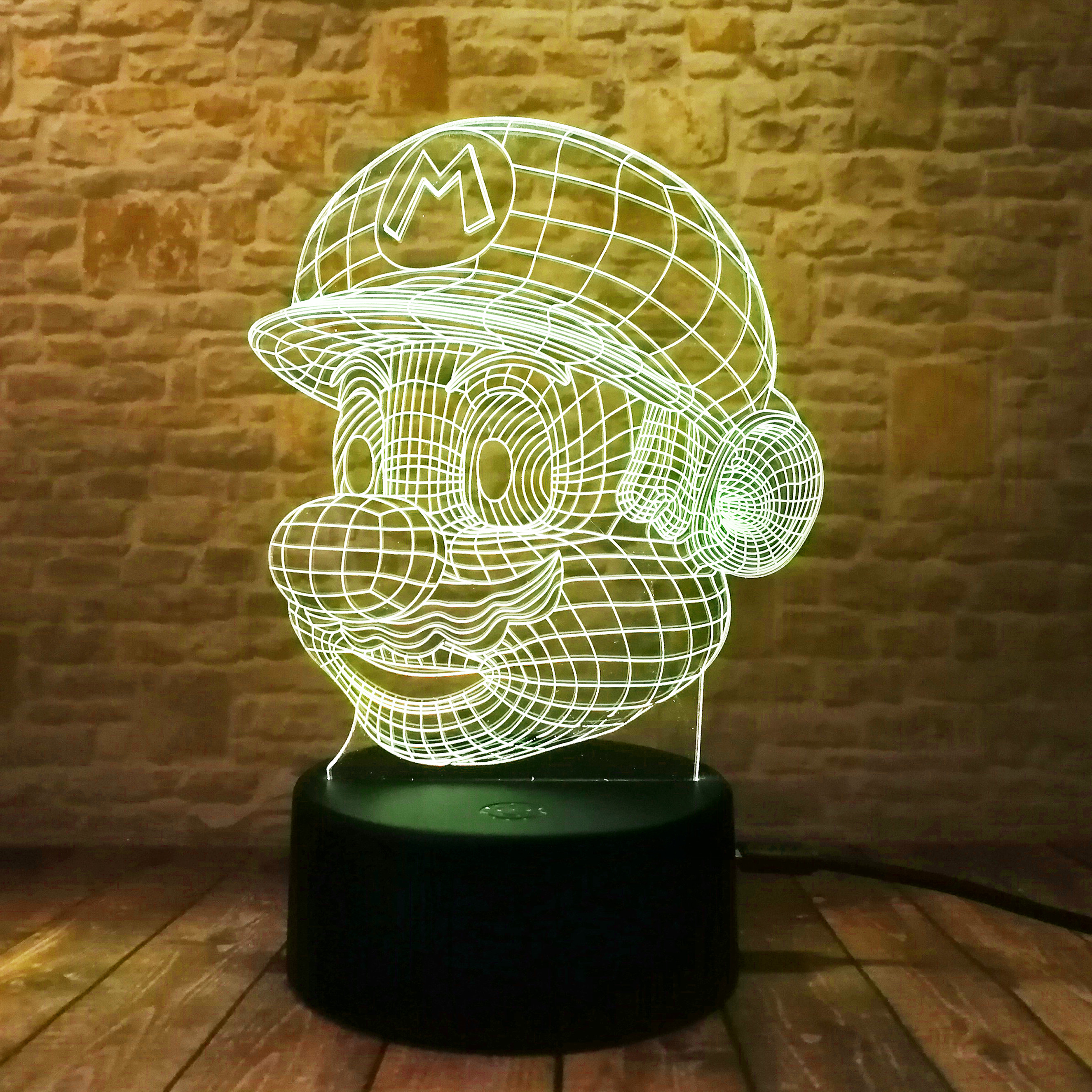 Buy Super Mario Bros Model 3d Illusion Led Lamp Colorful Touch Light ...