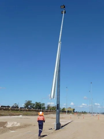 Buy Tiltable Poles, Tilt Down Hinged Pole,monopole,cctv Camera Pole from Ddk Tech Elecfacility ...