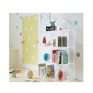 Buy Unique Clear Acrylic House Bookcase Perspex House Shape Storage ...
