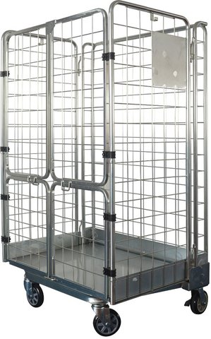 Buy Wholesales Warehouse Folding Roll Container ,wish Mesh Cage from ...