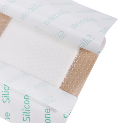 Buy Wound Silver 10*10cm Silicone Foam Dressing With Border Adhesive ...