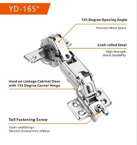 Buy Youdo Furniture Hardware 35mm Cup 165 Degree Special Angle Fixed ...