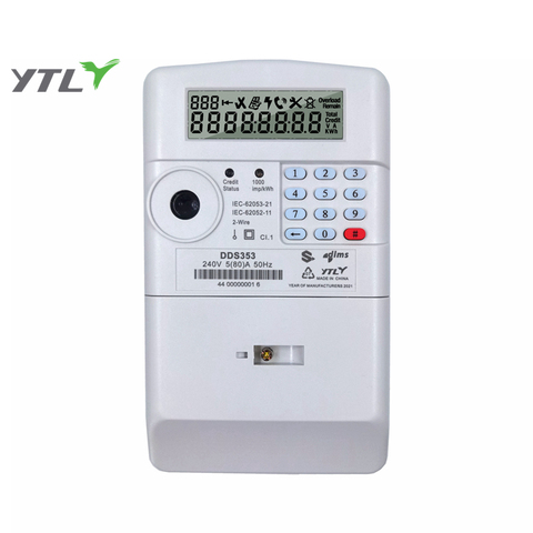 Buy Ytl Prepaid Meter 80a Split Type Single Phase 2 Wire Electric Energy Meter Two Tariff from ...