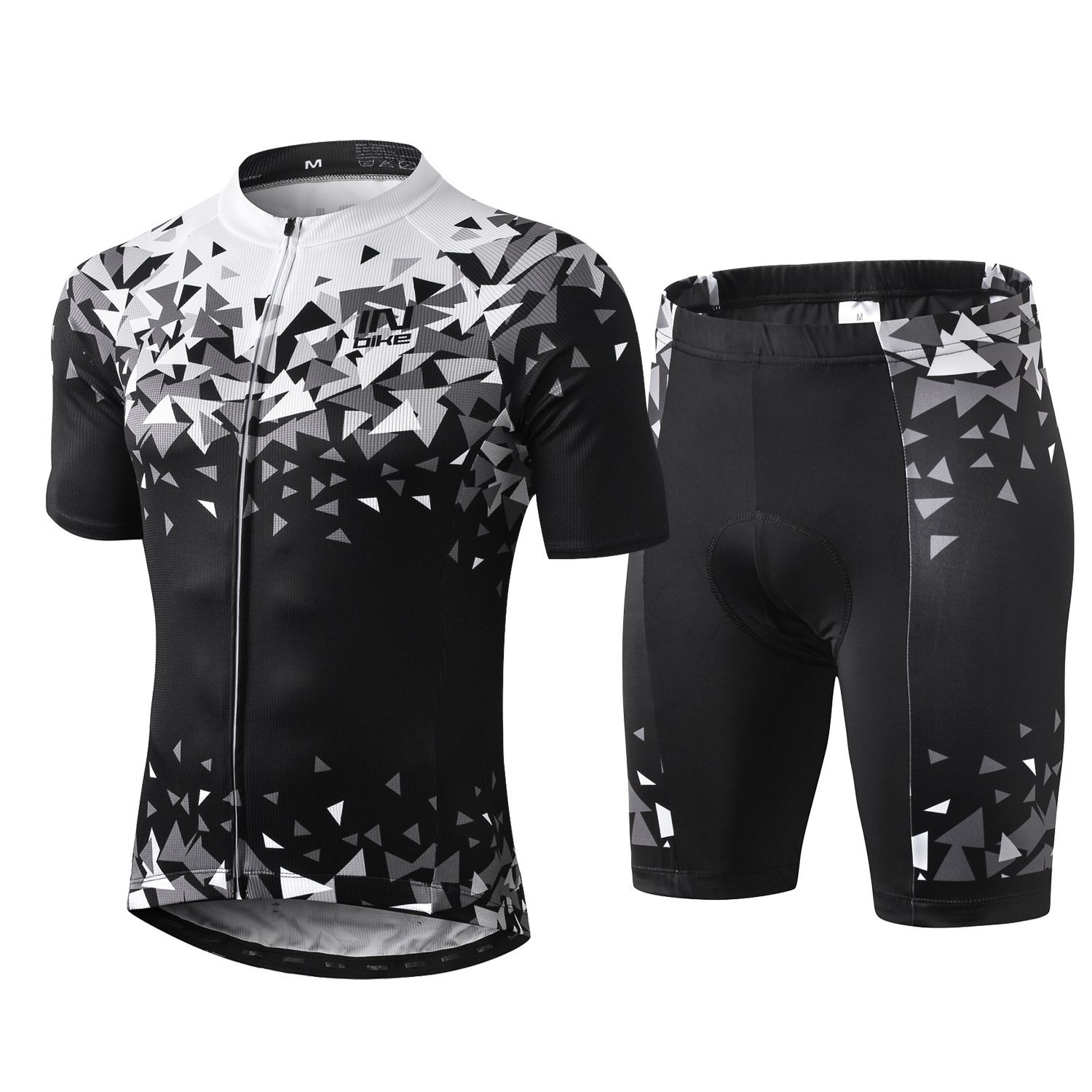 Buy Inbike Men Cycling Jersey Set Short Sleeve Breathable Bike Shirt With Padded Shorts Bib ...