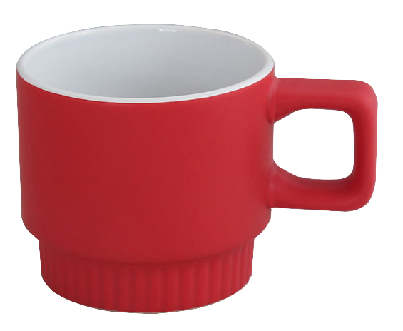 Buy Customized Red Short Stackable Espresso Ceramic Coffee Mugs from ...