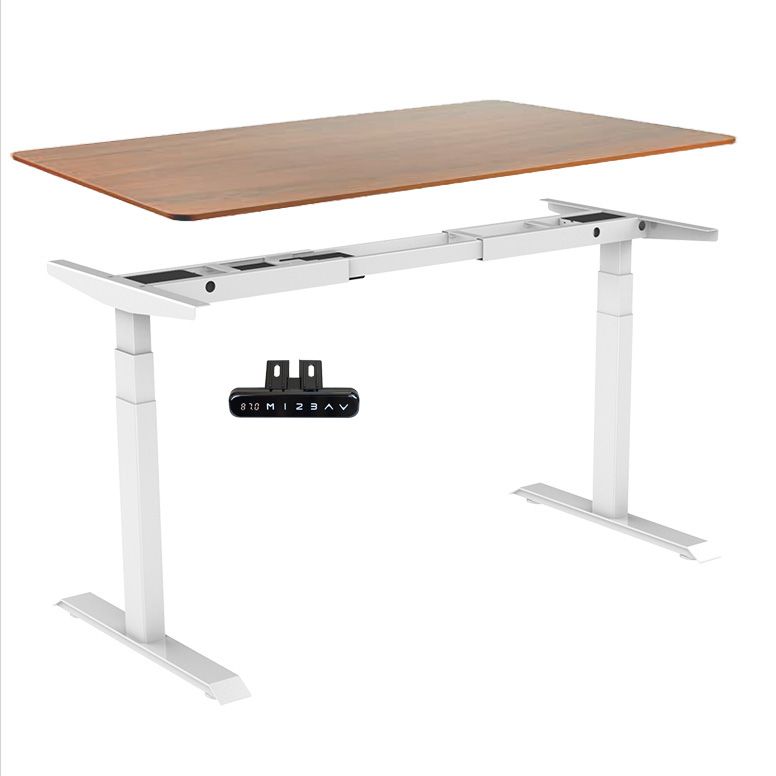 Buy Sitting Standing Office Desks Double Column Frame Ergonomic from ...