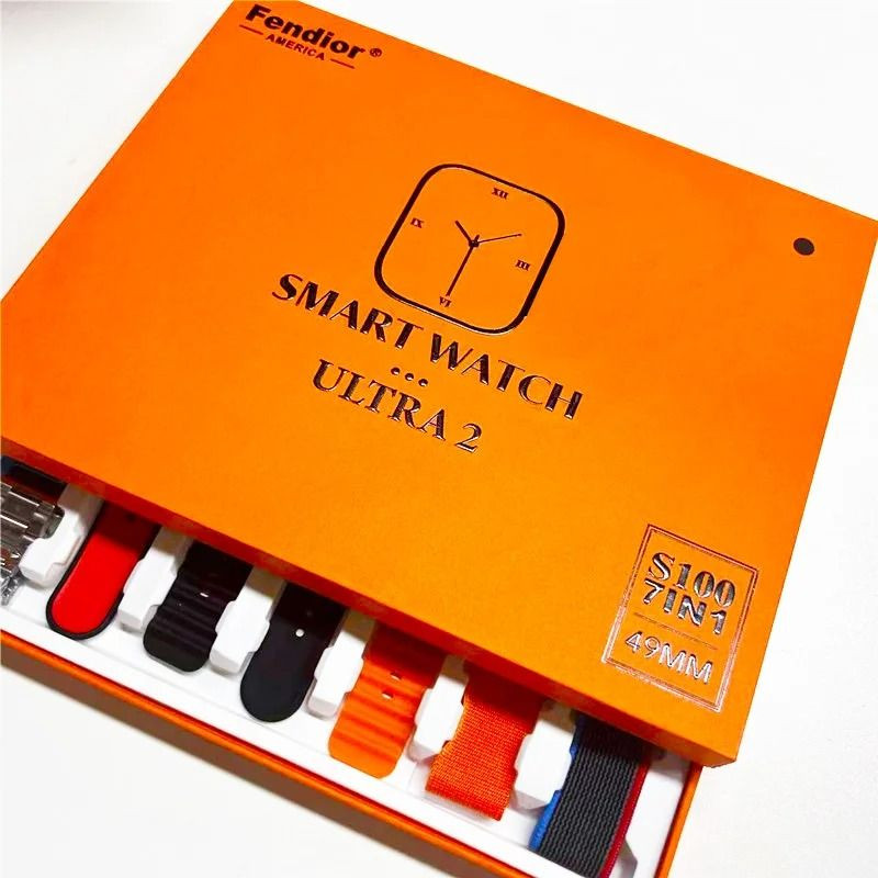 Buy S100 Ultra Smart Watch 2.2inch Hd Screen With 7 Watch Straps ...