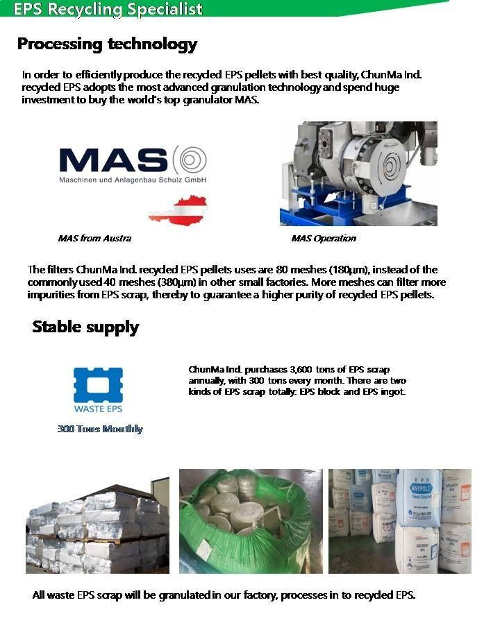 Buy Recycled Eps Pellets from CHUNMA Ind., South Korea | Tradewheel.com