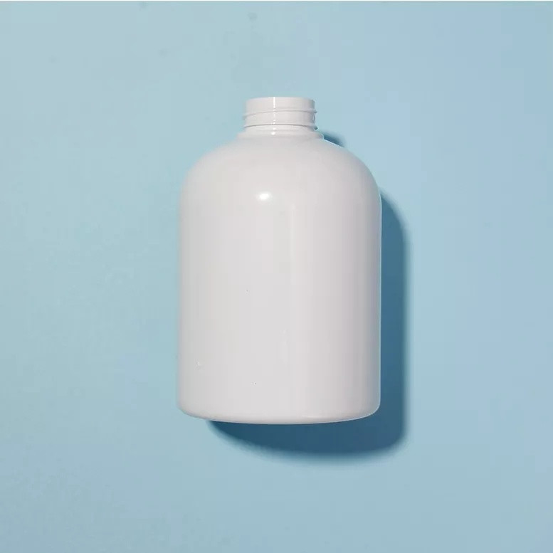 Buy 100ml 250ml 350ml 500ml Empty Gloss White Squat Short Round Bottle ...