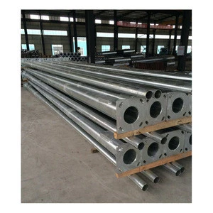 Buy 11m Galvanized Street Lighting Pole & Lamp Post With Single Arm For ...