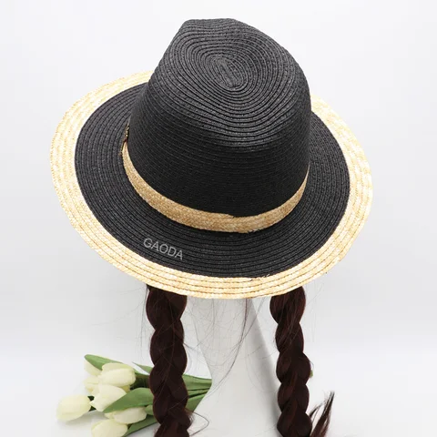Buy 2024 New Raffia Straw Real Grass Natural Straw Top Hat Handmade ...