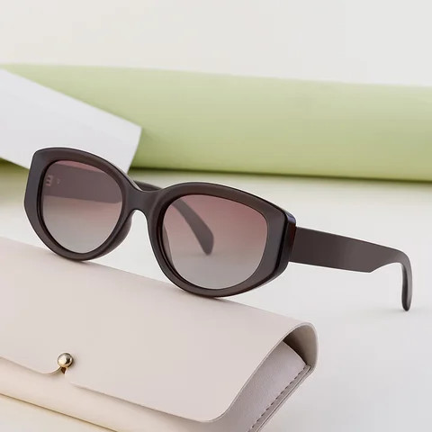 Buy 2024 New Simple Women Sunscreen Small Frame Polarized Cat Eye ...