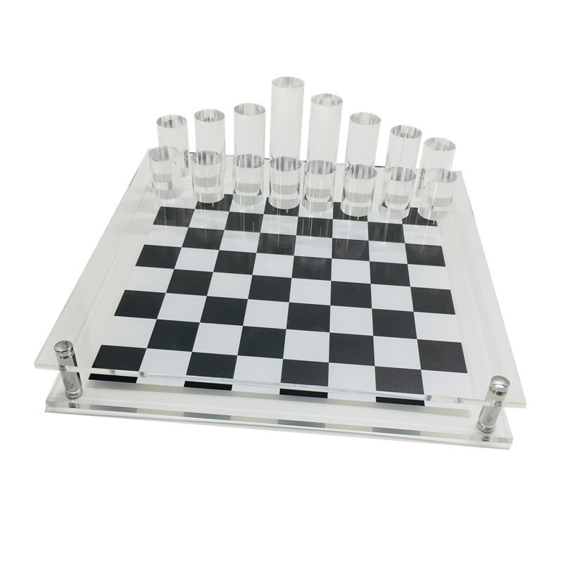Buy 32 Cylinder Chess Game Clear Acrylic Chess Set from Shenzhen Ailu ...