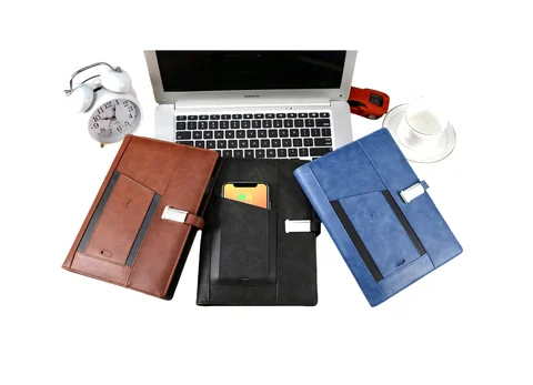 Buy A5 Business Wireless Charging Agenda Smart Diary Powerbank Notebook ...
