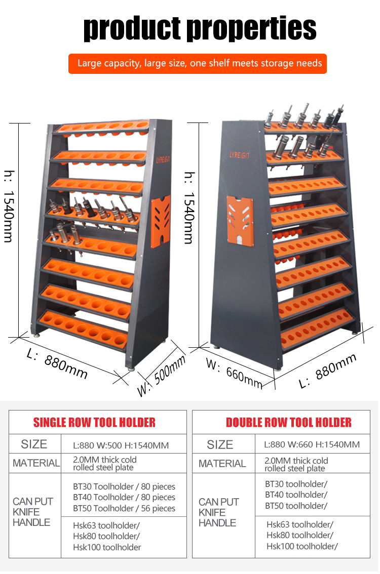 Buy Bt30/bt40/bt50/hsk50/hsk63/hsk100 Cnc Tool Holder Storage Rack With ...