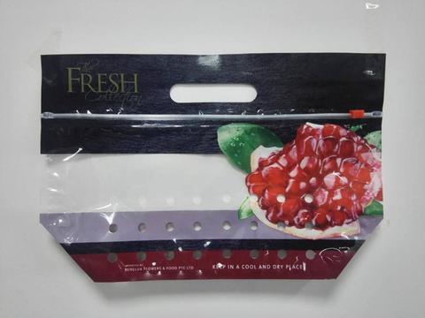 Buy Clear Fresh Fruit Packing Bag With Zipper And Breath Hole For ...