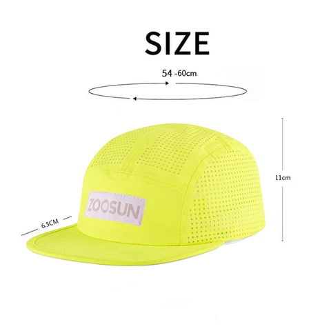 Buy Custom 5 Panel Running Hat Waterproof Nylon Laser Cut Perforated ...