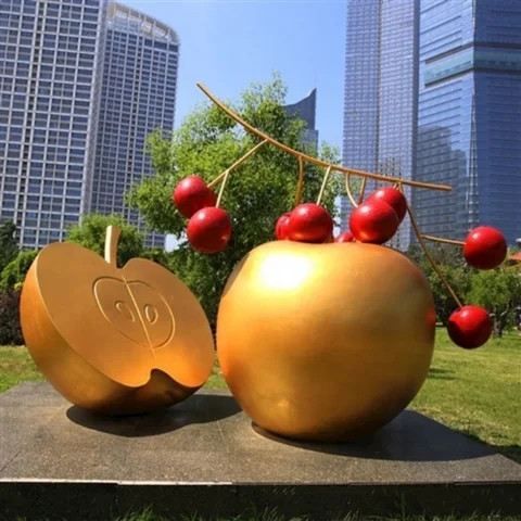Buy Customise Garden Paintings Fruit Statue Fiberglass Sculpture ...