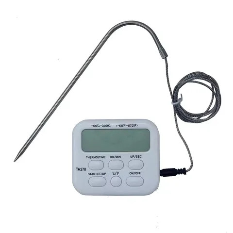 Buy Digital Kitchen Thermometer Lcd Display Long Probe For Grill Oven ...