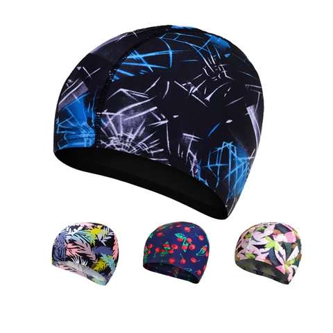 Buy Elastic Swimming Caps Adult Waterproof Protect Ears Long Hair ...