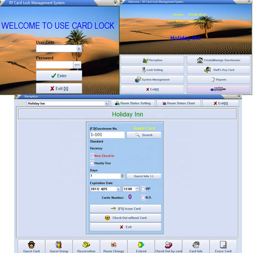 Buy Electronic Smart Entry Card Door Lock Hotel Lock Digital Rfid Key ...