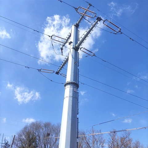 Buy Galvanized Steel Electric Power Pole Tapered Tubular Steel Tower ...