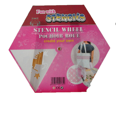 Buy Hexagon Shape Plastic Stencil Wheel Set With 6 Unique Design ...