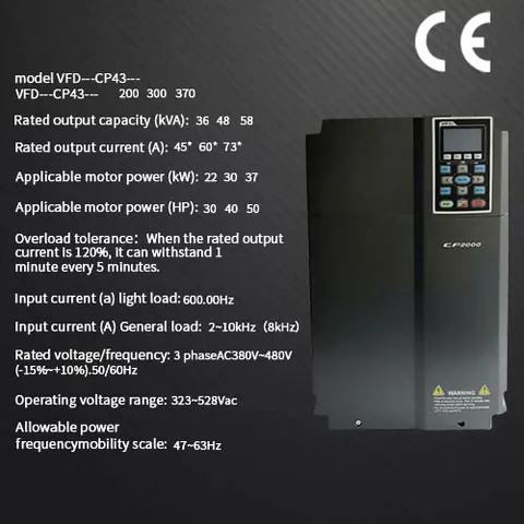 Buy High Tech Vfd Motor Drive Cp2000 Frequency Converter Delta Vfd ...