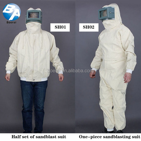 Buy Industrial Combined Sandblasting Suit A Respiratory System With Air ...
