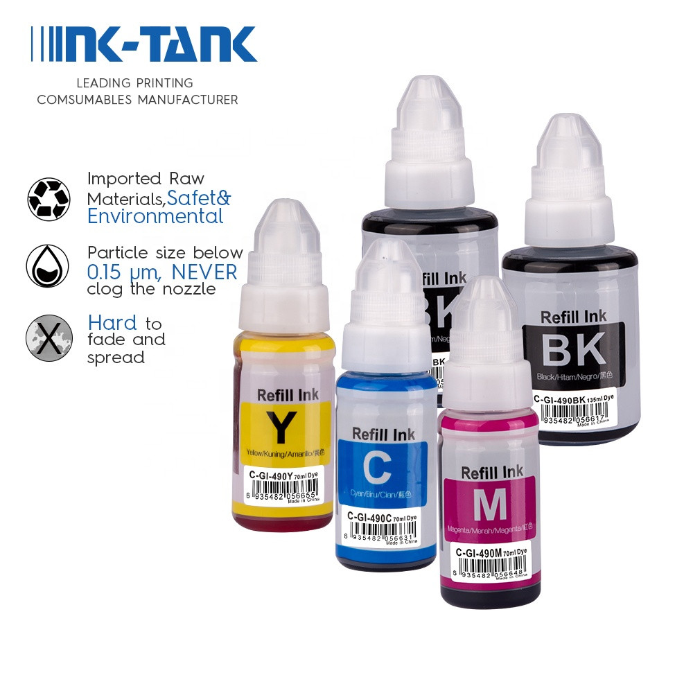 Buy Ink-tank Gi-490 Gi490 Gi 490 Premium Compatible Color Bulk Water ...