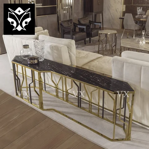 Buy Italian High-end Pure Copper Luxury Porch Table Corridor Console ...