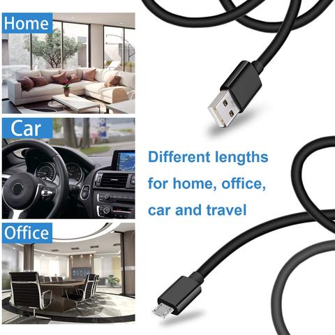 Buy Micro To Usb 1m 2m 3ft 6ft Male Charger Quick Fast Data Charge ...