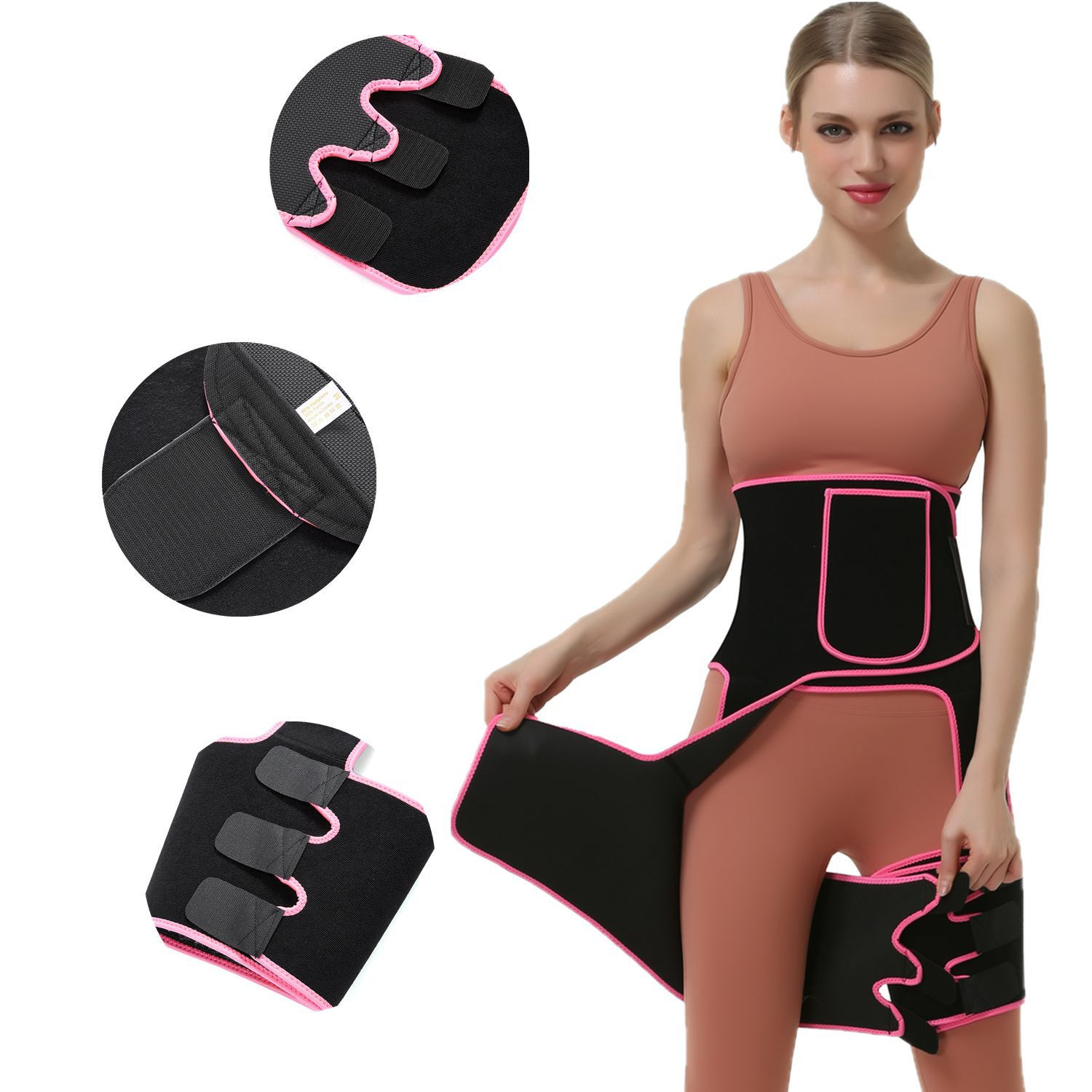Buy Neoprene 3-in-1 Hip Strap Sports Hot Sweat Plastic Belt With One ...