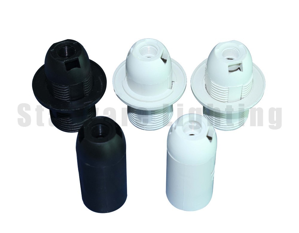 Buy Plain Black Plastic E27 Lamps Holder Light Bulb Lamp Socket Base ...